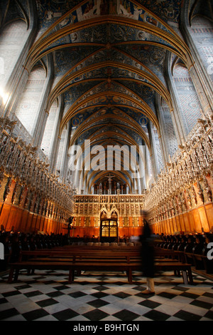 Interior view of Albi Cathedral, France showing the fresco Stock Photo ...