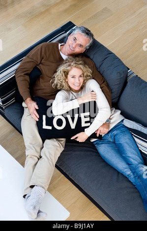 harmony concept. mature man looking up with hope. happy man under ...