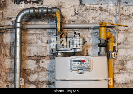 gas meter in cellar Stock Photo - Alamy
