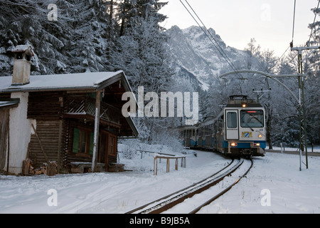 Rack railway to Zugspitze, Bayerische Zugspitzbahn, Eibsee train ...