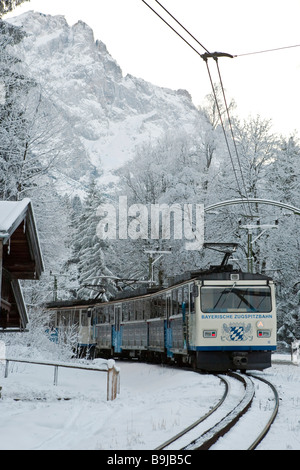 Rack railway to Zugspitze, Bayerische Zugspitzbahn, Eibsee train ...