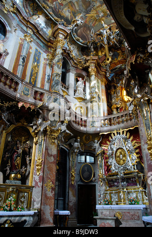 Inner view of the Asamkirche Church, rococo, Sendlinger street, Munich ...