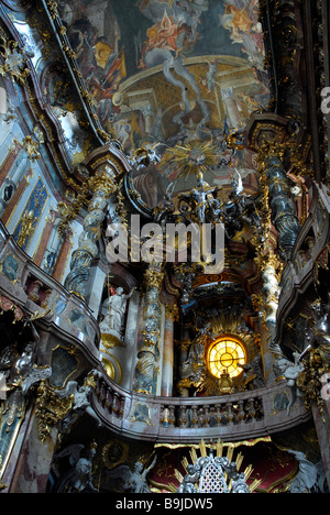 Inner view of the Asamkirche Church, rococo, Sendlinger street, Munich ...