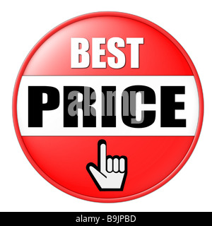 Best price icon. Internet button on white background Stock Photo - Alamy