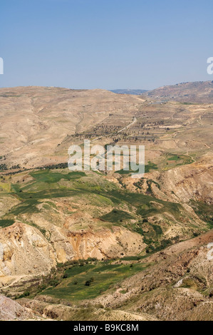Jordan, Mount Nebo, View towards Jericho and Jordan Valley Stock Photo ...