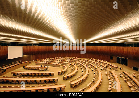 Empty assembly hall of UNO, Geneva, Switzerland Stock Photo - Alamy