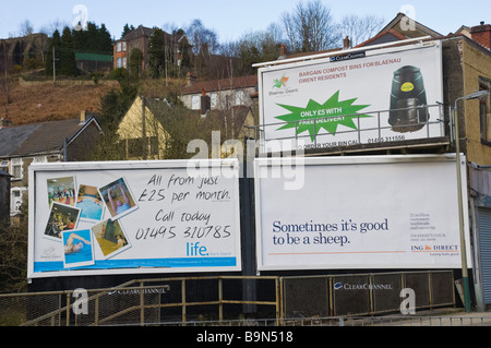 Advertising billboards for ING DIRECT and local house sales on ...