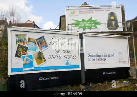Multiple ClearChannel advertising billboards local council and ING ...