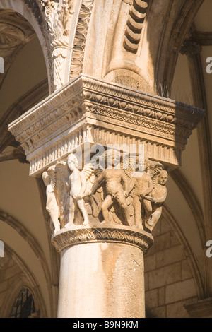 Detail of columns in the Rector's Palace facade; Dubrovnik, Dubrovnik ...