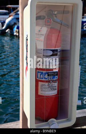 Marine fire extinguisher Stock Photo - Alamy