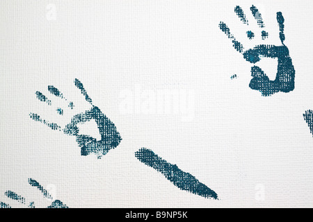 Hand and arm prints on wall Stock Photo - Alamy