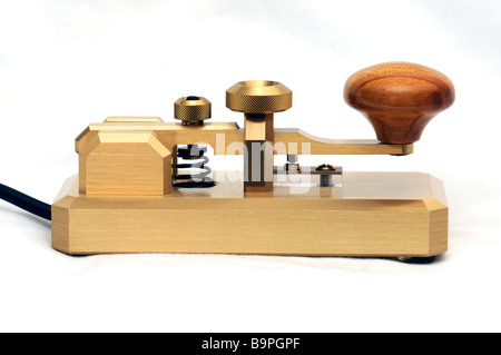 Straight Telegraph Hand Key Stock Photo - Alamy