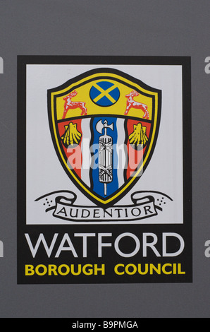 Watford Borough Council Sign Stock Photo - Alamy