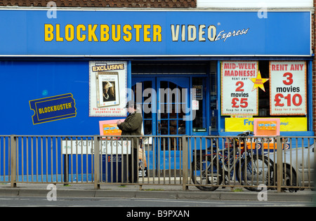 Blockbuster Video store, England, UK - empty closed down store Stock ...