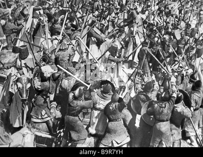Scene of The Battle on the Ice from the film directed by Sergei Stock ...