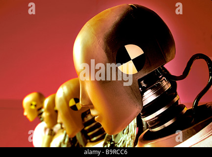 Male and female crash test dummies close up Stock Photo - Alamy
