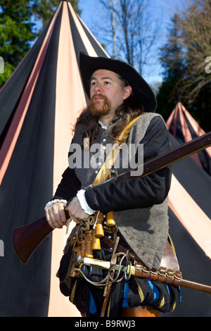 Armed Border reivers; Andrew (MR) holding 16th century medieval ...