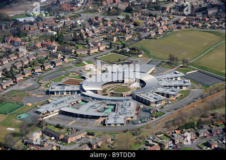 Aerial view of Hadley Learning Community school Telford Shropshire 2019 ...