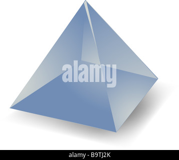 Blank empty 3d translucent pyramid shape illustration Stock Photo - Alamy