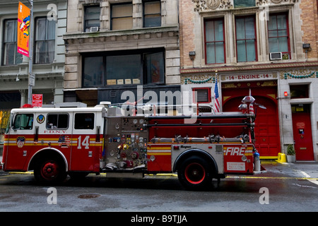 Fire Engine outside Fire station on St Martins, Isles of Scilly Stock ...