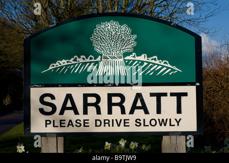 Sarratt Village Sign Stock Photo - Alamy