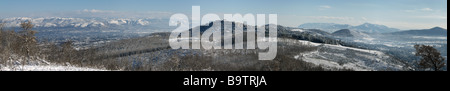 Wintry panorama of Alban Hills (Italy Stock Photo - Alamy