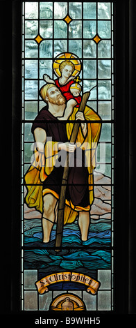 Saint Christopher, stained glass window in the American Cathedral ...
