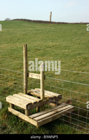 Wooden field stile Stock Photo - Alamy