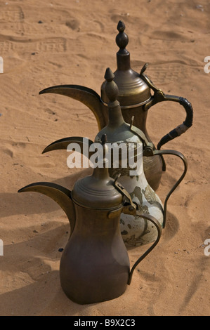 UAE, Dubai, traditional Arabic coffee pots Stock Photo - Alamy