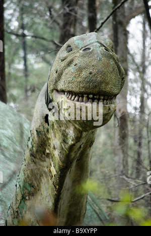 Head of a Neglected Statue of a Brontosaurus dinosaur Stock Photo - Alamy