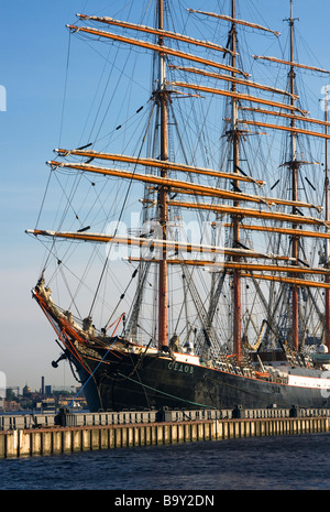 4 masted steel barque Sedov (the largest traditional sailing ship in ...