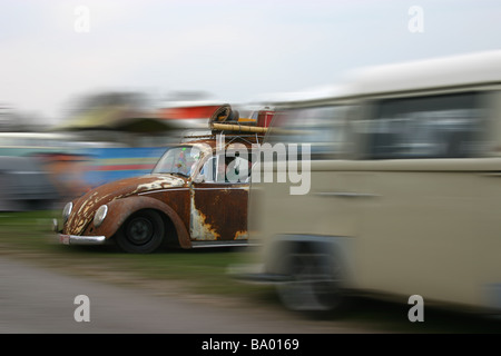 Rusty Rat VW Beetle car. Left hand drive rat style beetle. Vintage ...