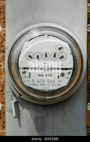 Hydro meter outside a house Stock Photo - Alamy