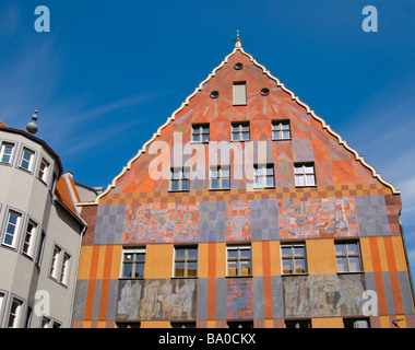 Augsburg, Bavaria, Germany. Weberhaus (1389) Facade painted 1605 ...
