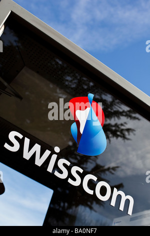 Telephone booth with swisscom logo on it Stock Photo - Alamy