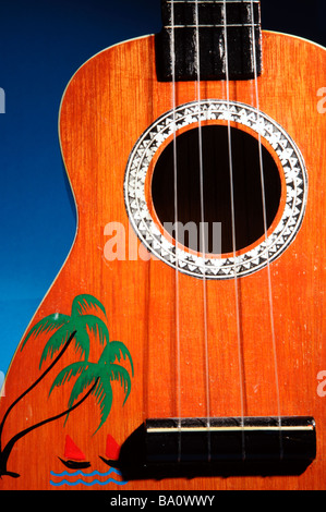 A ukulele, musical instrument, Rarotonga, Cook Islands, Polynesia Stock ...