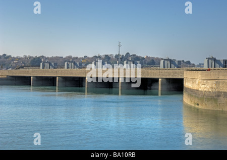 France Rance Tidal Power Station Whirlpool caused by tidal water ...