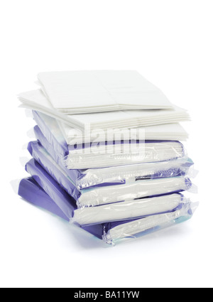 Stack of tissue paper isolated on white Stock Photo - Alamy