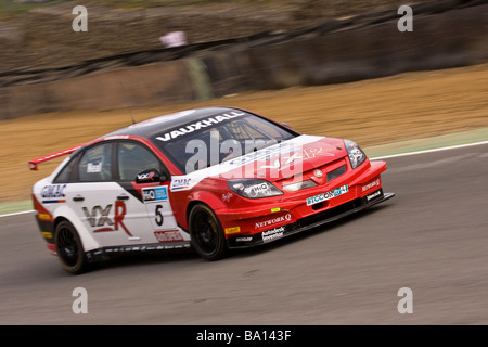 Matt Neal racing in his Vauxhall Vectra for team VX racing in the 2008 ...
