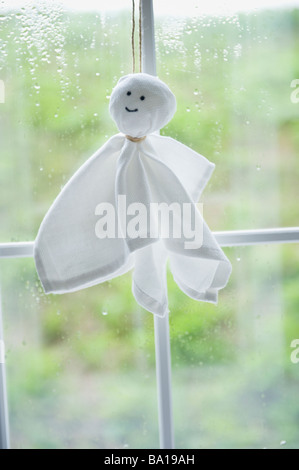 Teru Teru Bozu. Japanese Rain Doll hanging on Sakura tree to pray for ...