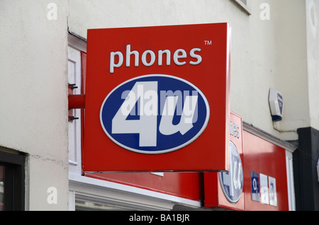 Phones 4u shop sign logo Stock Photo - Alamy