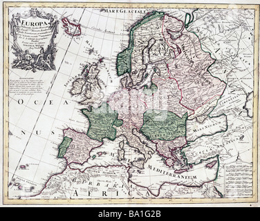 cartography, historical maps, map, Europe, prehistoric times, New Stone ...