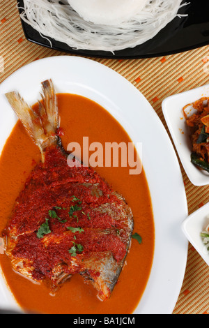 Pomfret curry is a goan recipe made of pomfret fish Stock Photo - Alamy