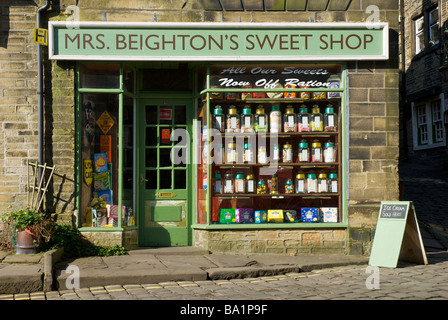Mrs. Beighton’s Sweet Shop, Haworth village, Bronte country, Yorkshire ...