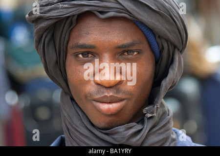 Mauritanian Man Wearing a Turban in Nouakchott Mauritania Stock Photo ...