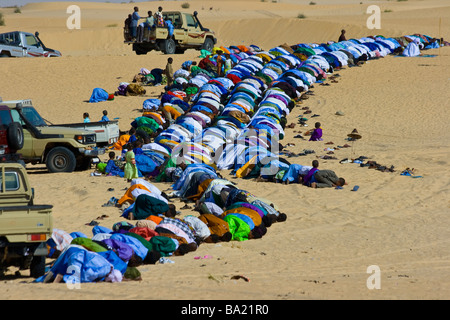 Muslim Prayer in the Desert during Tabaski in Timbuktu Mali Stock Photo ...