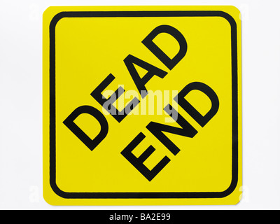 A road sign warning of a dead end ahead Stock Photo - Alamy