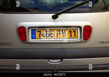 French vehicle ID number plate Stock Photo: 23421863 - Alamy