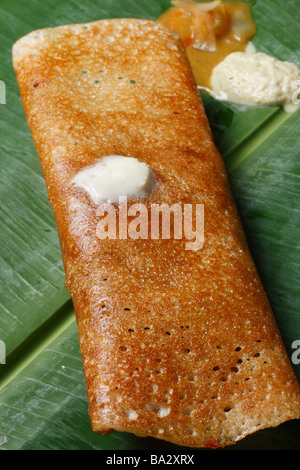 Masala Dosa is a crispy pancake from South Indian Cuisine Stock Photo ...