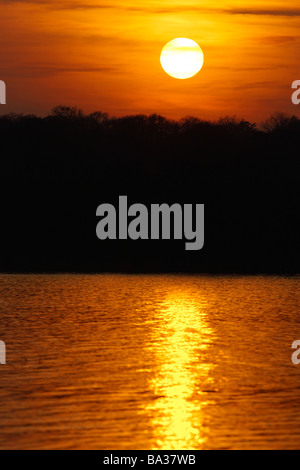 Sunset at Lough Neagh County Antrim on a warm Autumn evening Stock ...